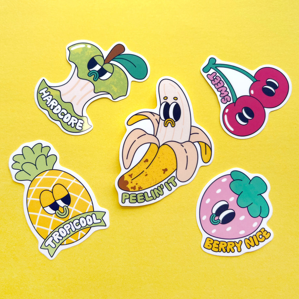 Fresh Fruit Sticker Pack – Friendly Art Mart